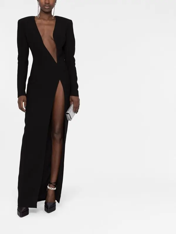 MONOT Plunging V-neck Gown