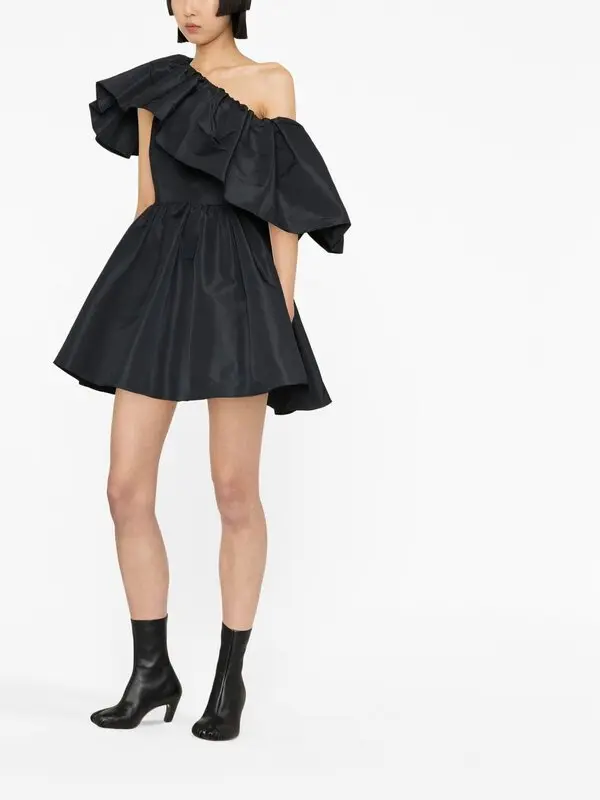 Alexander McQueen Ruffle-shoulder Mini Dress
