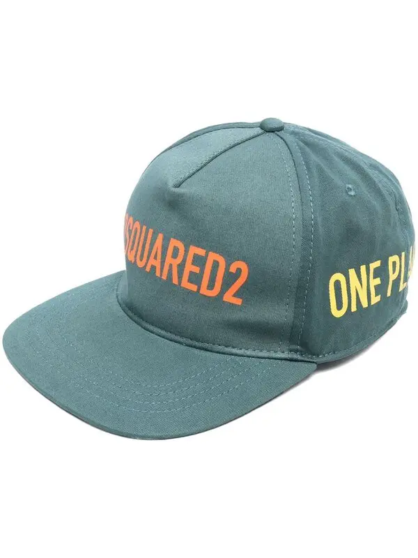 Dsquared2 Logo Print Cotton Cap - Green
