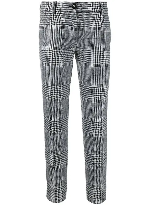 Dolce & Gabbana Low-rise Glen Plaid Trousers