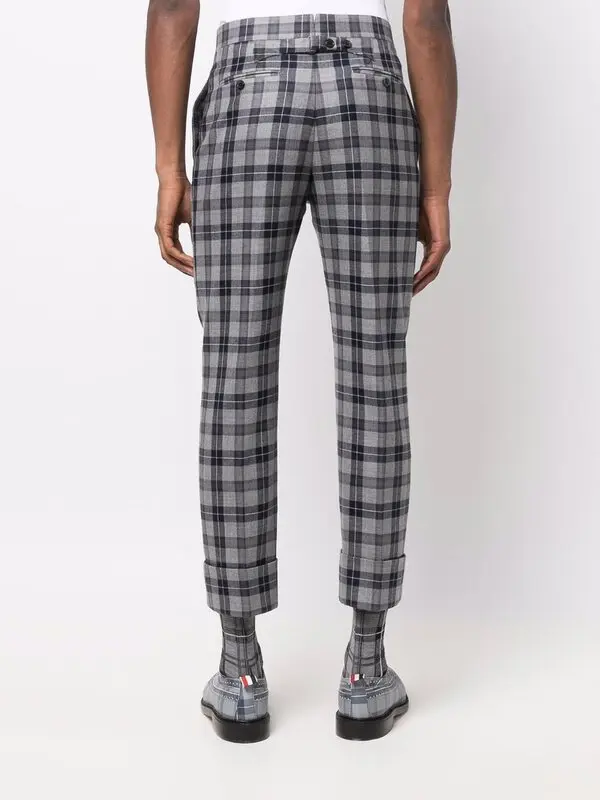 Thom Browne Tartan Cropped Trousers