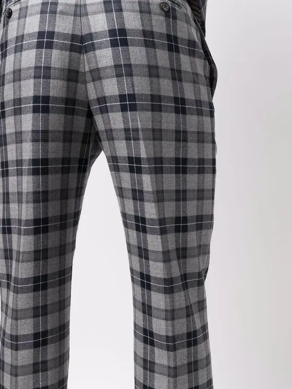 Thom Browne Tartan Cropped Trousers
