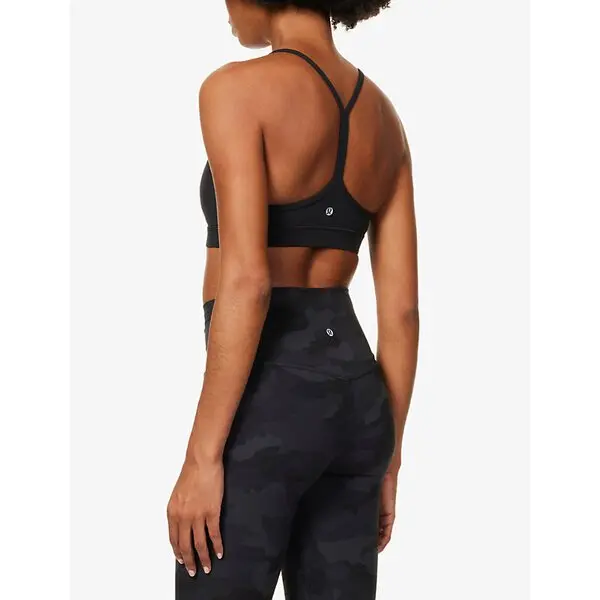 Lululemon Flow Y Nulu Stretch-jersey Bra - Black