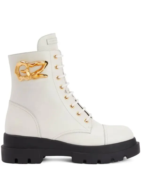 GIUSEPPE ZANOTTI Tankie Lace-up Boots - White