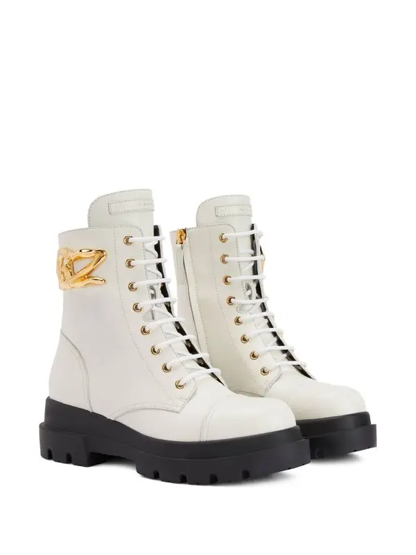 GIUSEPPE ZANOTTI Tankie Lace-up Boots - White
