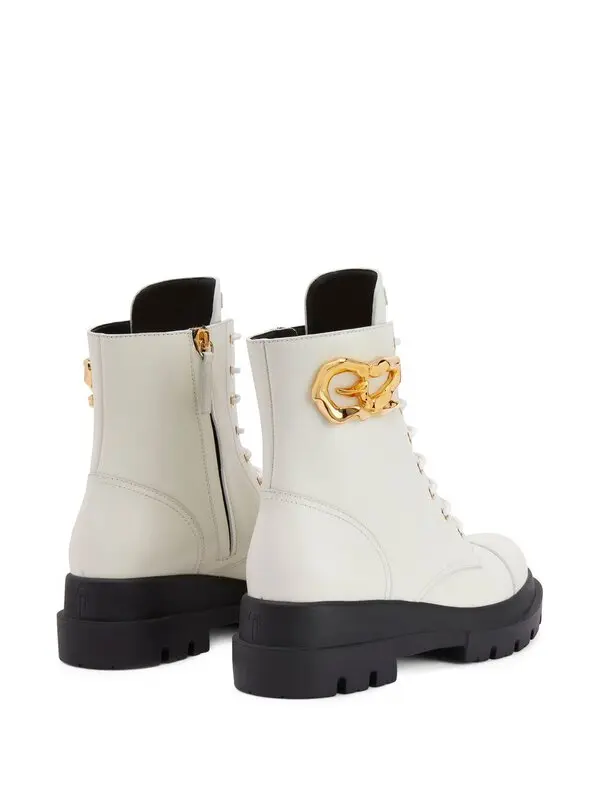 GIUSEPPE ZANOTTI Tankie Lace-up Boots - White