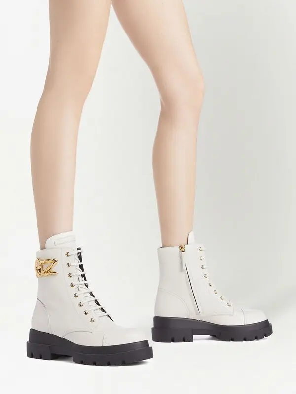 GIUSEPPE ZANOTTI Tankie Lace-up Boots - White
