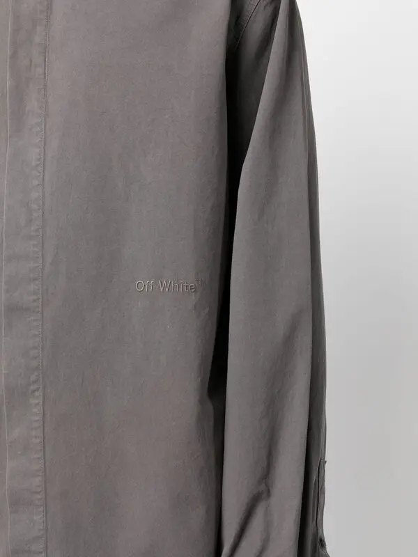 Off-White Embroidered-logo Oversized-cut Shirt