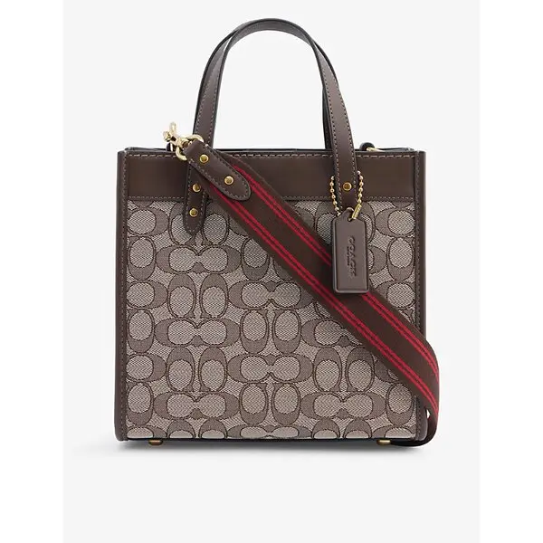 COACH Logo-print Jacquard And Leather Tote Bag