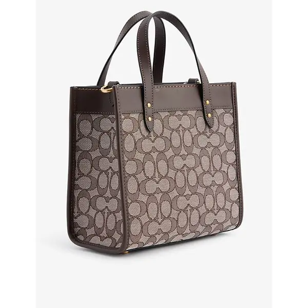COACH Logo-print Jacquard And Leather Tote Bag