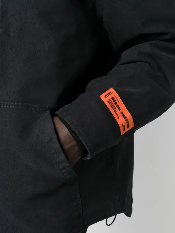Heron Preston Logo-embroidered Denim Jacket - Black