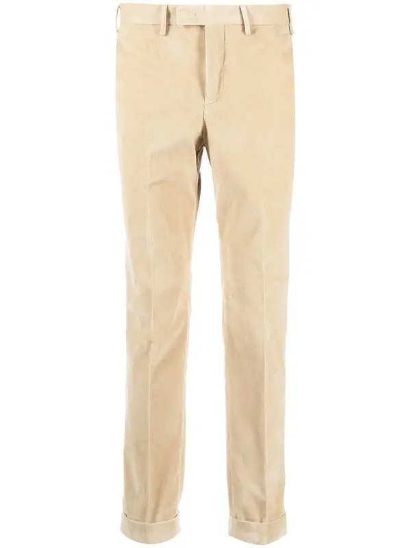 PT TORINO Slim-cut Corduroy Trousers - Neutrals