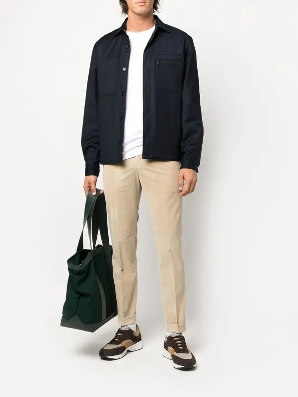 PT TORINO Slim-cut Corduroy Trousers - Neutrals