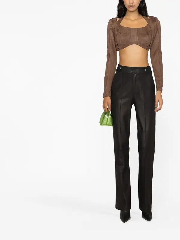 MISBHV Faux-suede Crop Top
