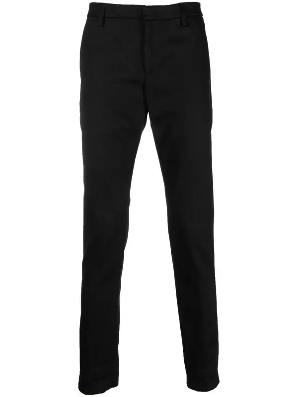 DONDUP Slim-cut Tailored Trousers - Black