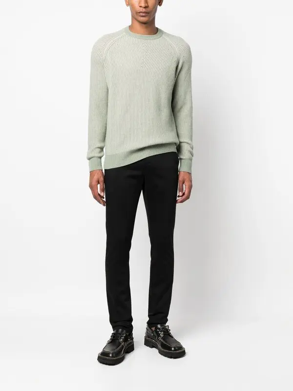 DONDUP Slim-cut Tailored Trousers - Black