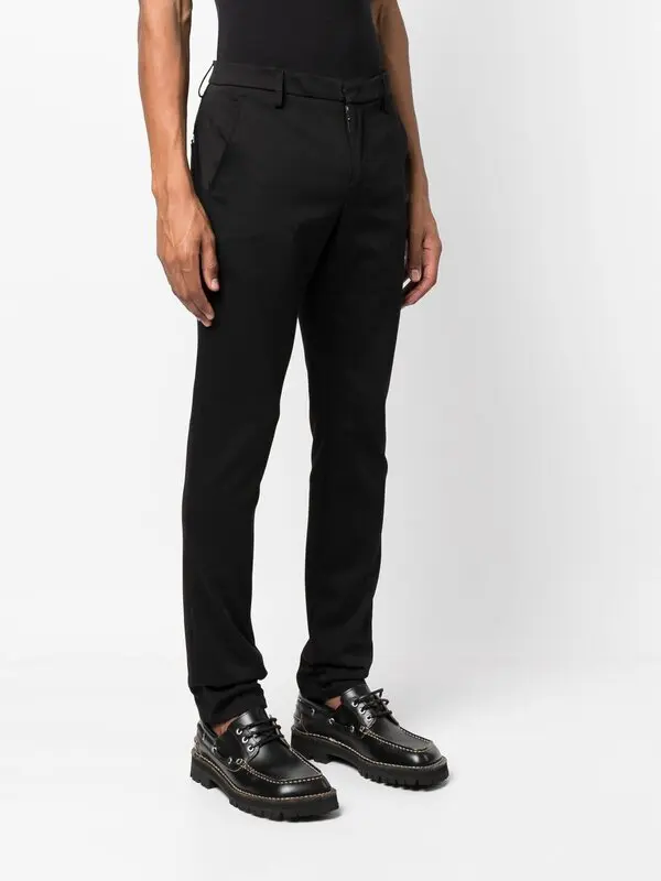 DONDUP Slim-cut Tailored Trousers - Black