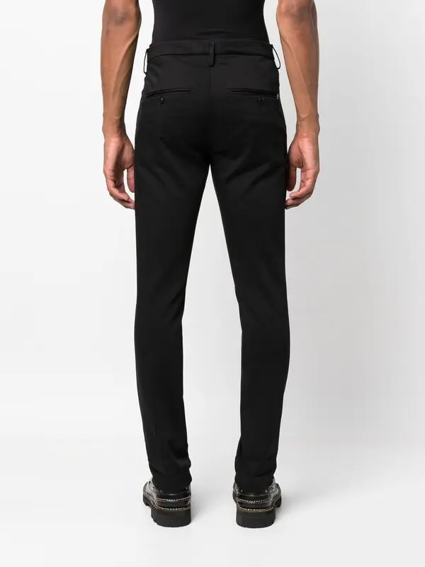 DONDUP Slim-cut Tailored Trousers - Black
