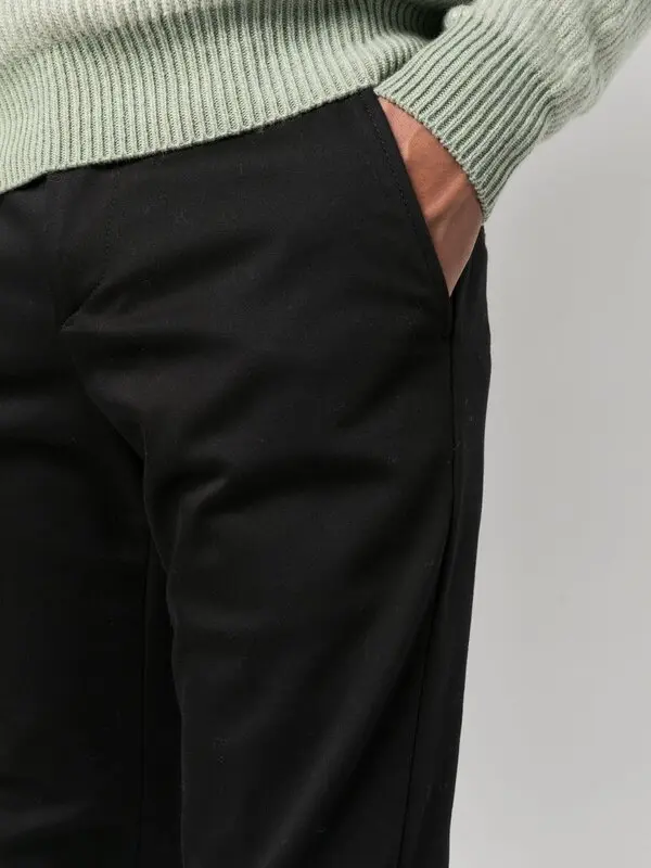DONDUP Slim-cut Tailored Trousers - Black