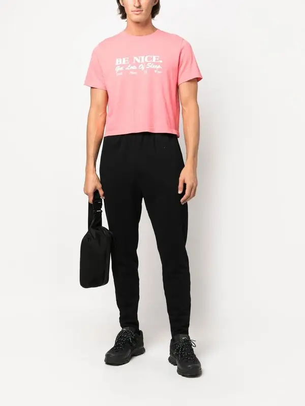 SPORTY & RICH Be Nice Print Cropped T-shirt