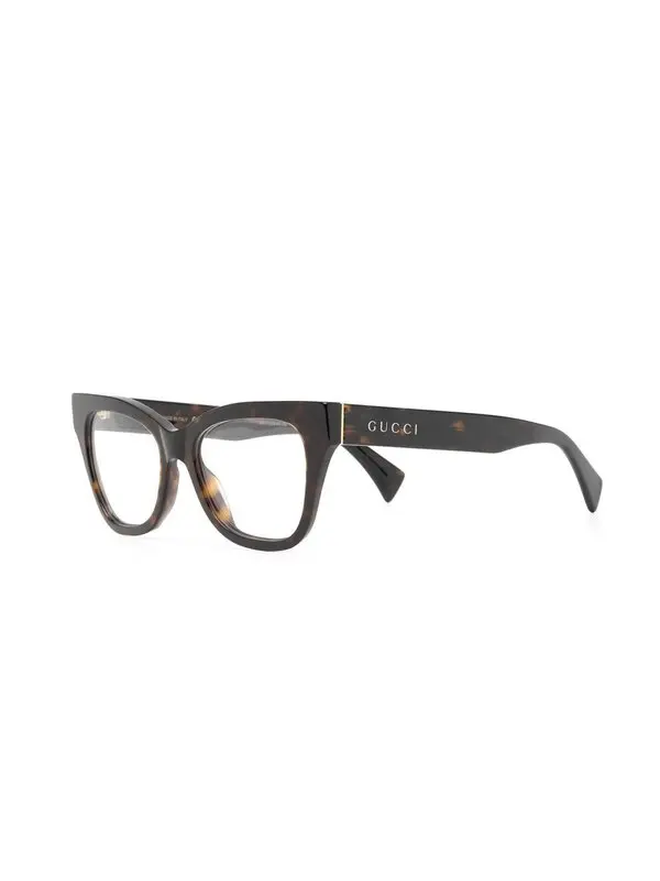 Gucci Tortoiseshell-effect Cat-eye Glasses
