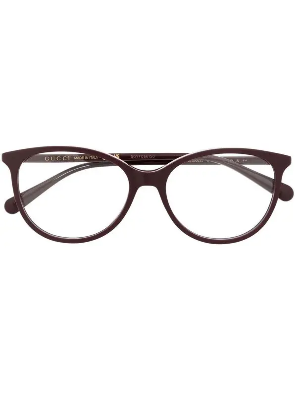 Gucci Round Frame Optical Glasses - Brown
