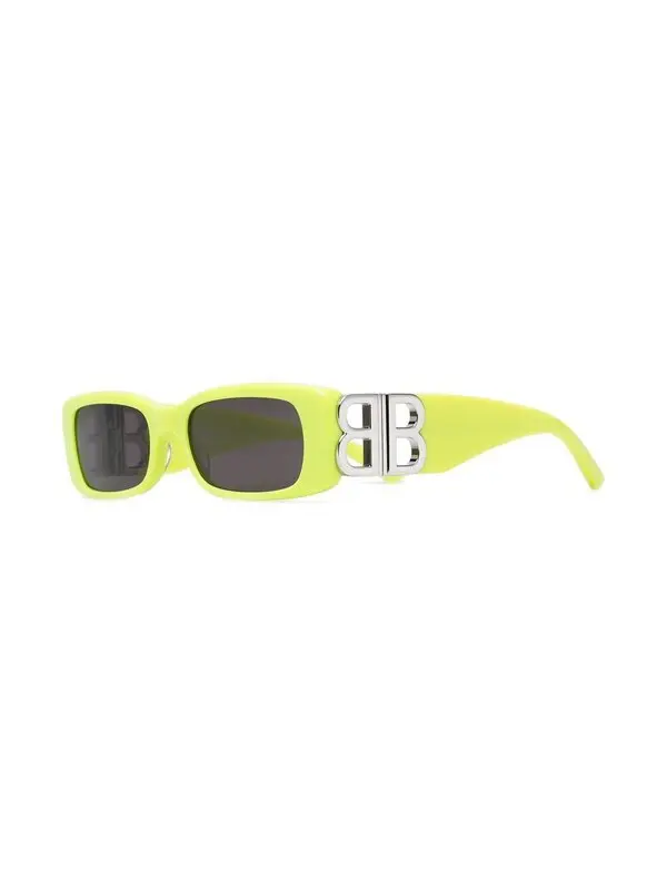 Balenciaga Rectangle-frame Sunglasses - Yellow
