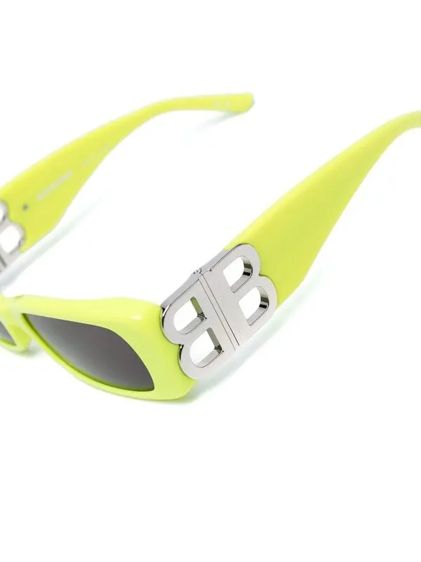 Balenciaga Rectangle-frame Sunglasses - Yellow