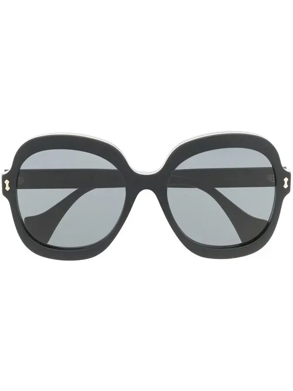 Gucci Logo-plaque Sunglasses - Black