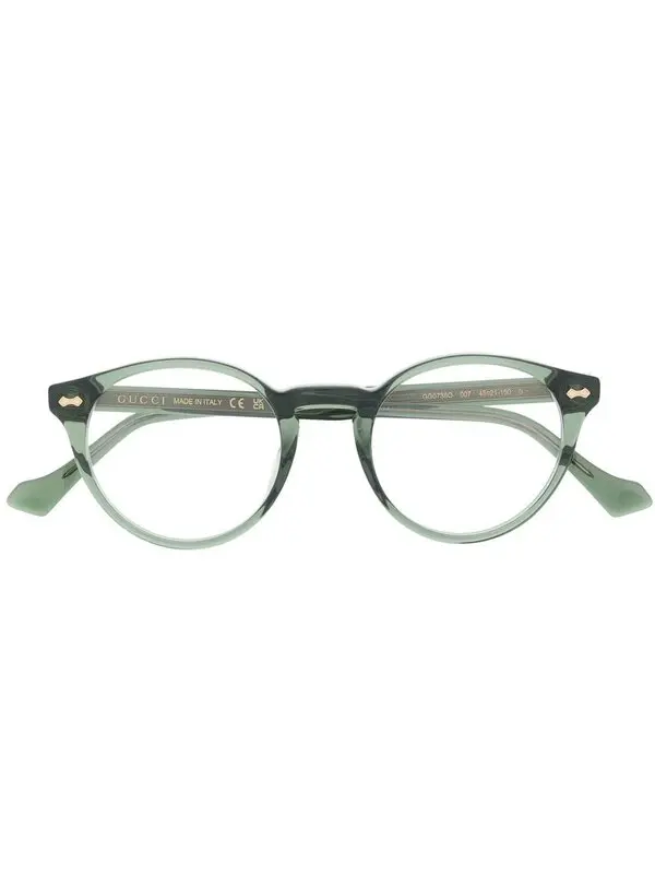 Gucci Round Frame Optical Glasses - Green