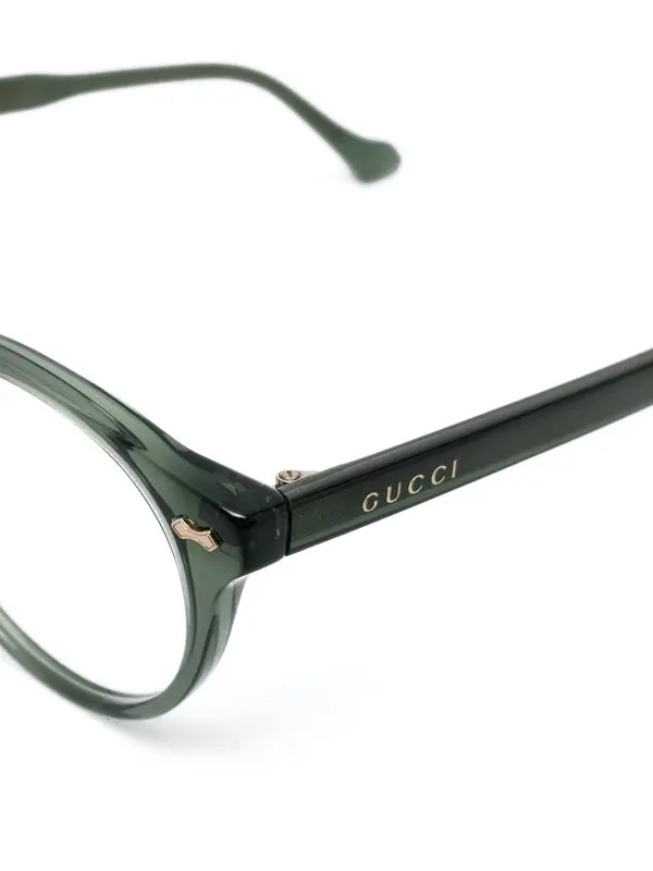 Gucci Round Frame Optical Glasses - Green