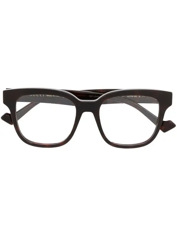 Gucci Square-frame Optical Glasses - Brown
