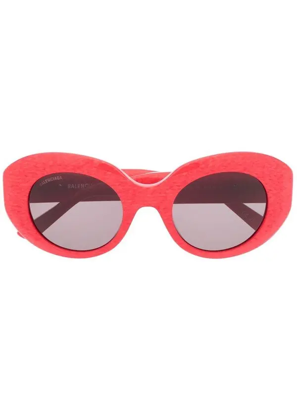 Balenciaga Oversized Round-frame Sunglasses - Red
