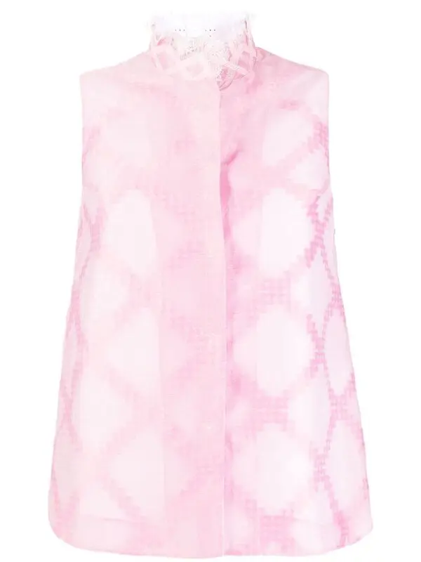 Shiatzy Chen Lace Collar Vest