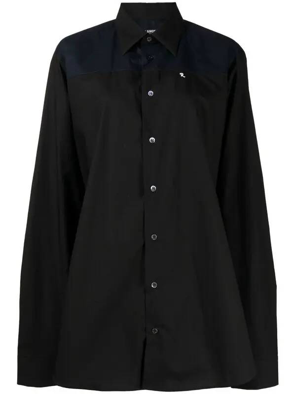 Raf Simons Embroidered Lettering Cotton Shirt