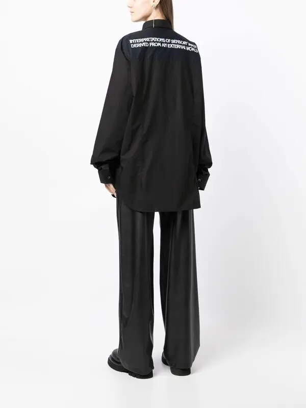 Raf Simons Embroidered Lettering Cotton Shirt