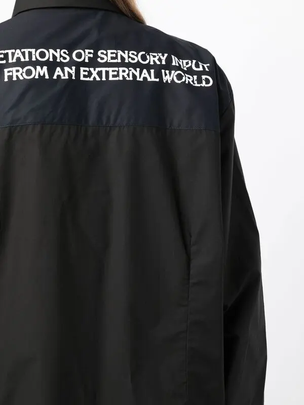 Raf Simons Embroidered Lettering Cotton Shirt