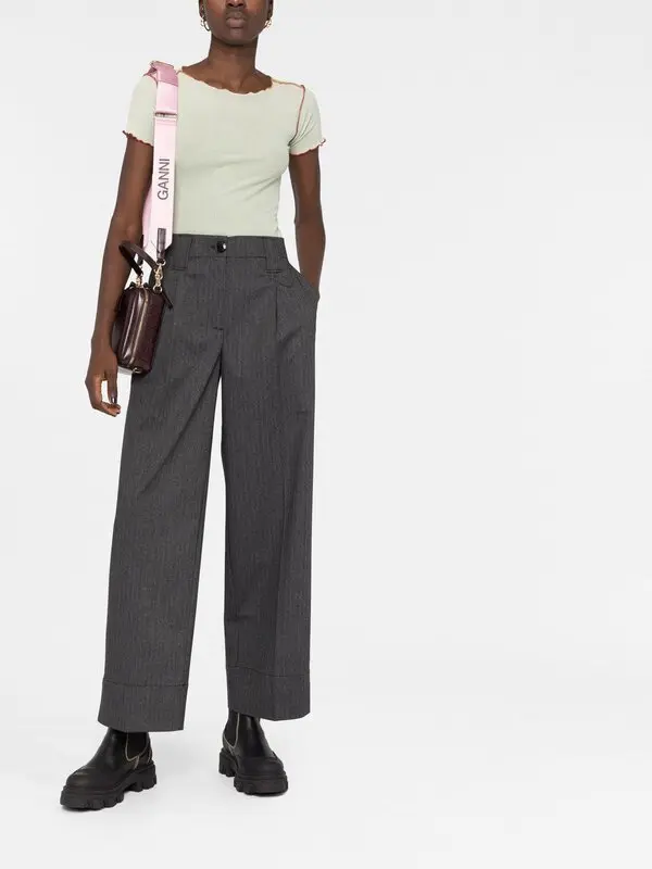 GANNI Wide-leg Tailored Trousers