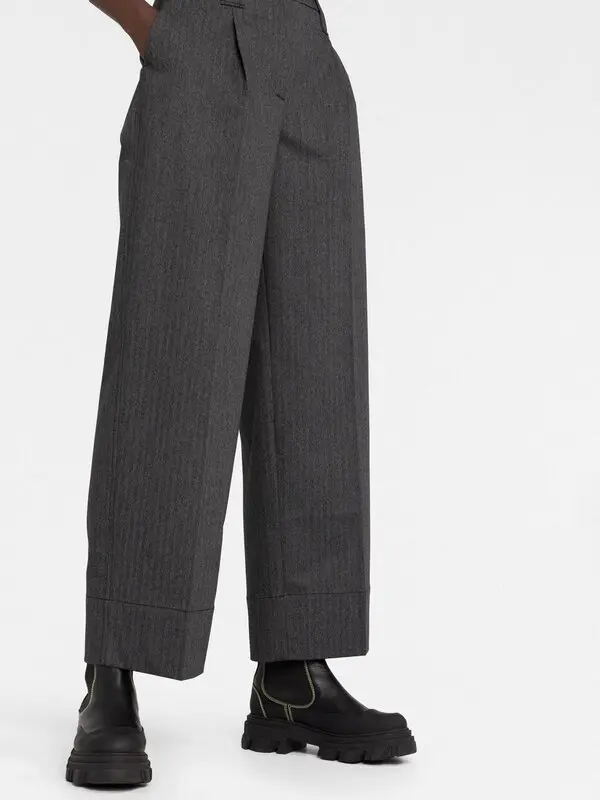 GANNI Wide-leg Tailored Trousers