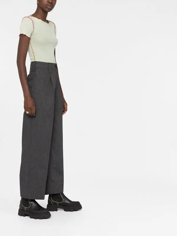 GANNI Wide-leg Tailored Trousers