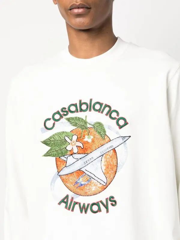 Casablanca Orbite Autour De L'orange Sweatshirt