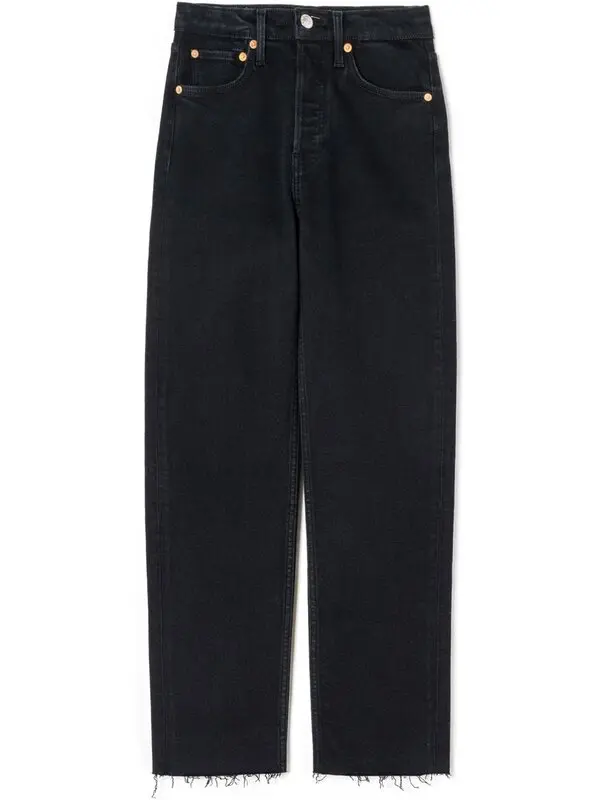 RE/DONE 70s Stove Pipe High-waisted Jeans - Black