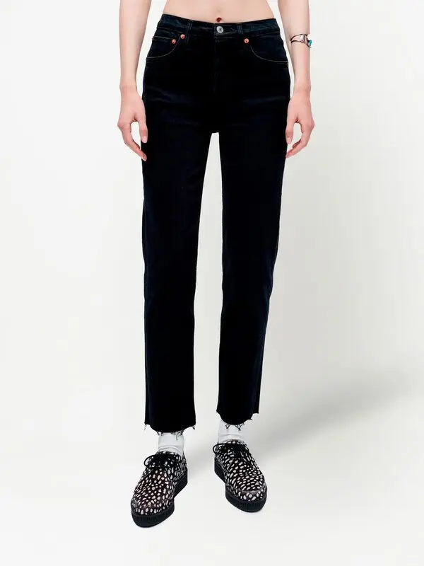 RE/DONE 70s Stove Pipe High-waisted Jeans - Black