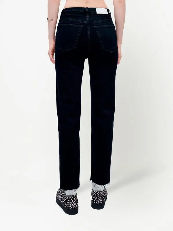 RE/DONE 70s Stove Pipe High-waisted Jeans - Black