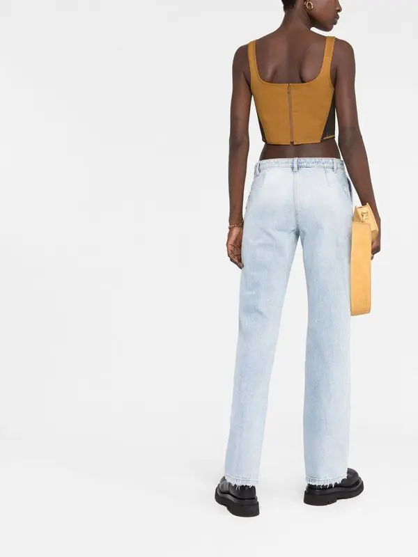 Palm Angels Ripped Straight-leg Jeans