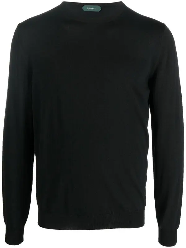 ZANONE Crew-neck Long-sleeve Jumper - Black