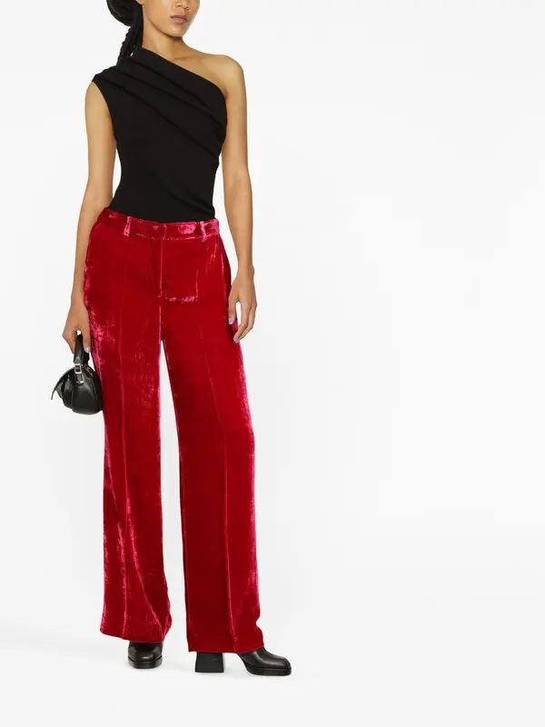 P.a.r.o.s.h Velvet Wide-leg Trousers