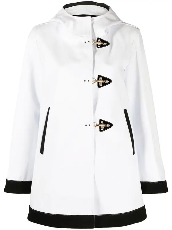 FAY Toggle-fastening Coat - White