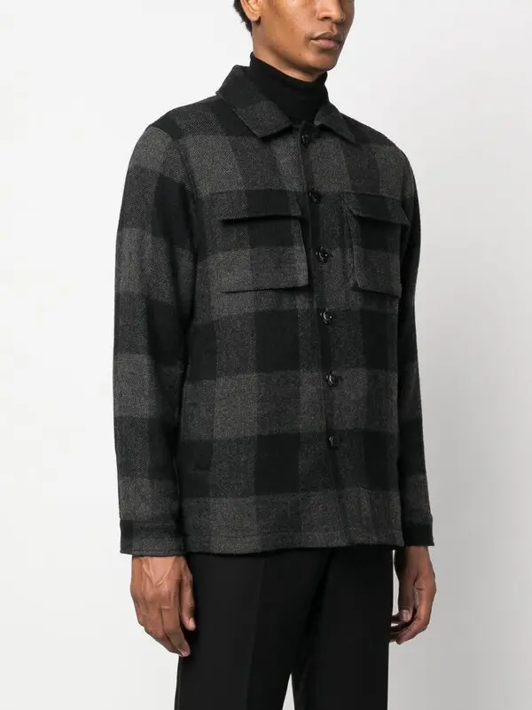 Aspesi Check-pattern Shirt Jacket