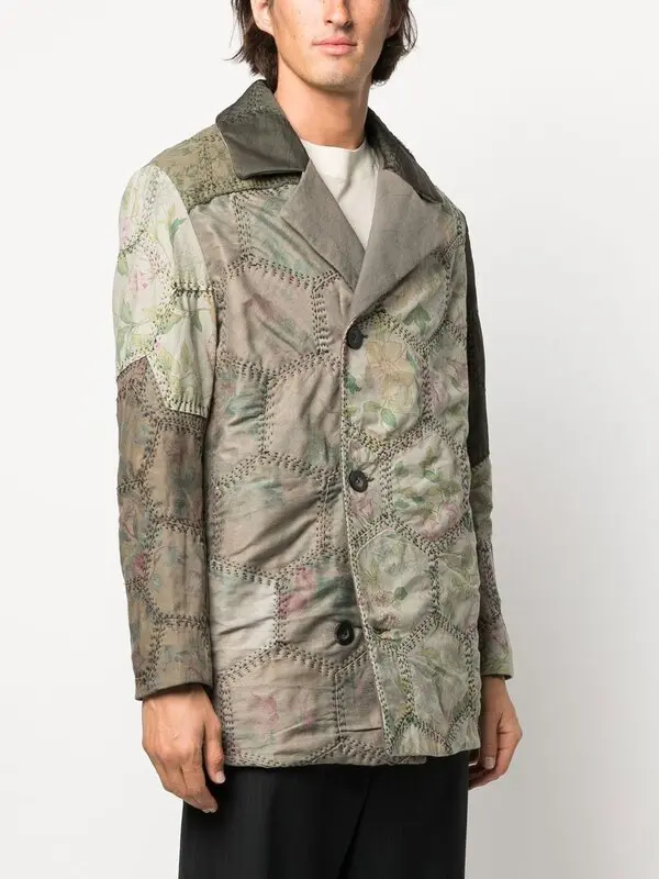 By Walid Jacob Quilted Pea Coat